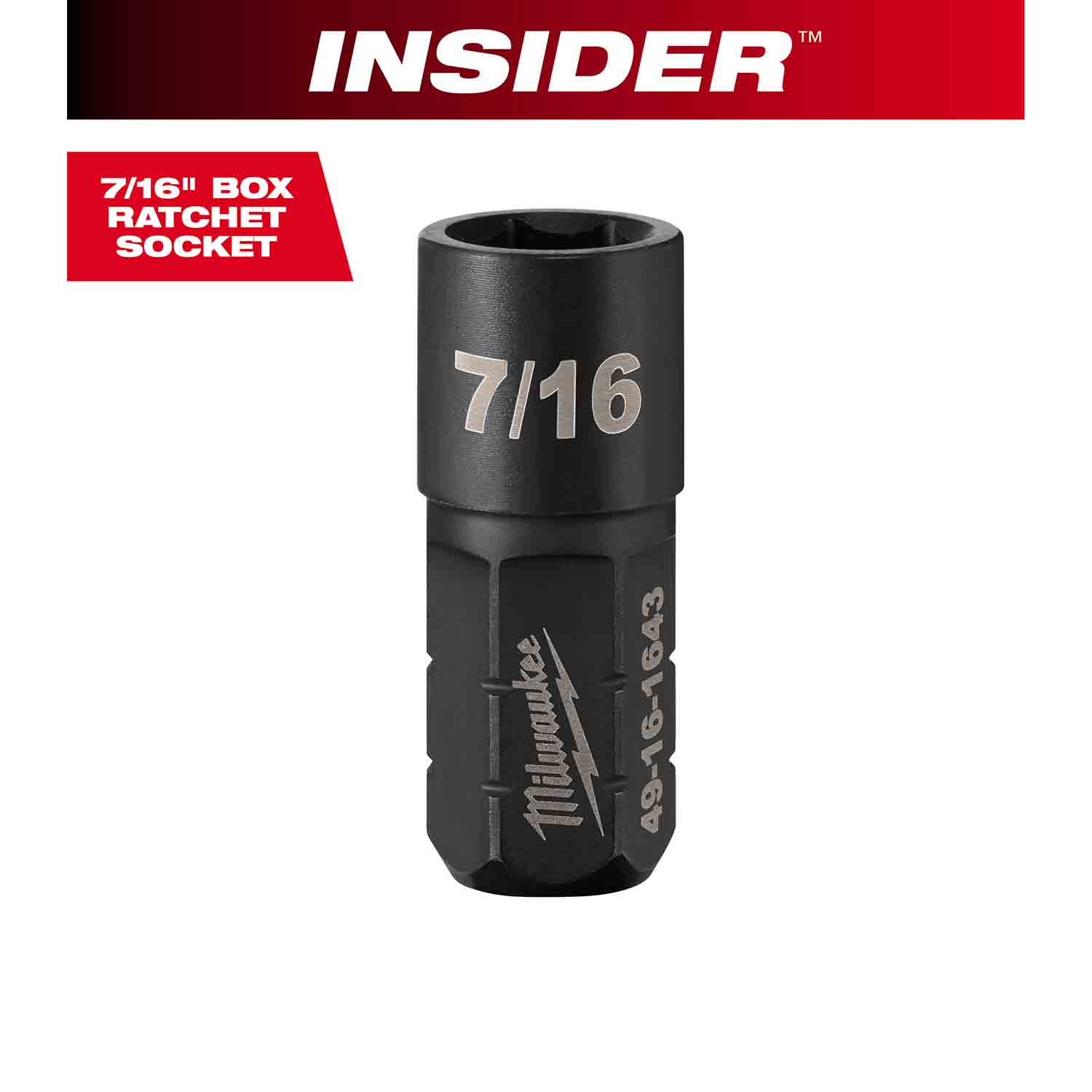 MILWAUKEE INSIDER™ Box Ratchet Socket 6 Point 7/16"