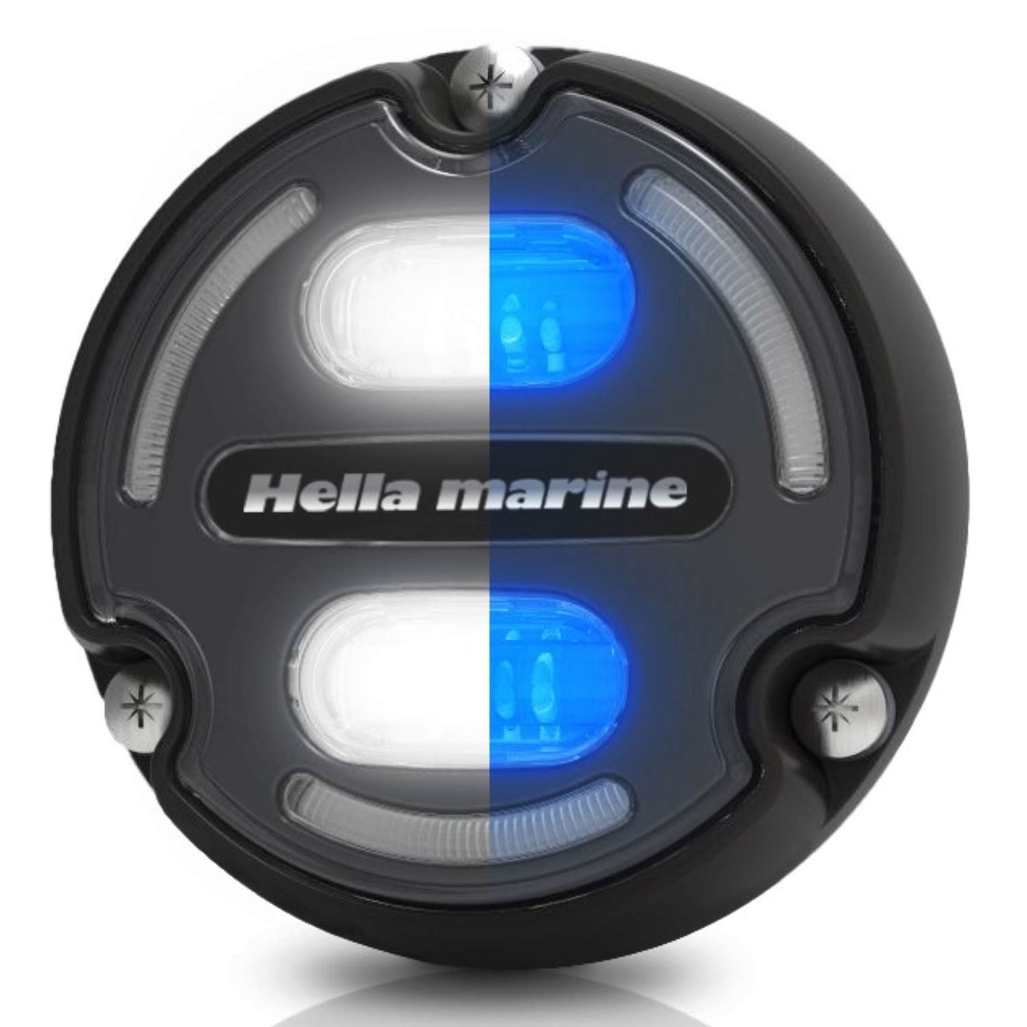 HELLA MARINE Apelo A2 Aluminum White/Blue Underwater Light, Black ...