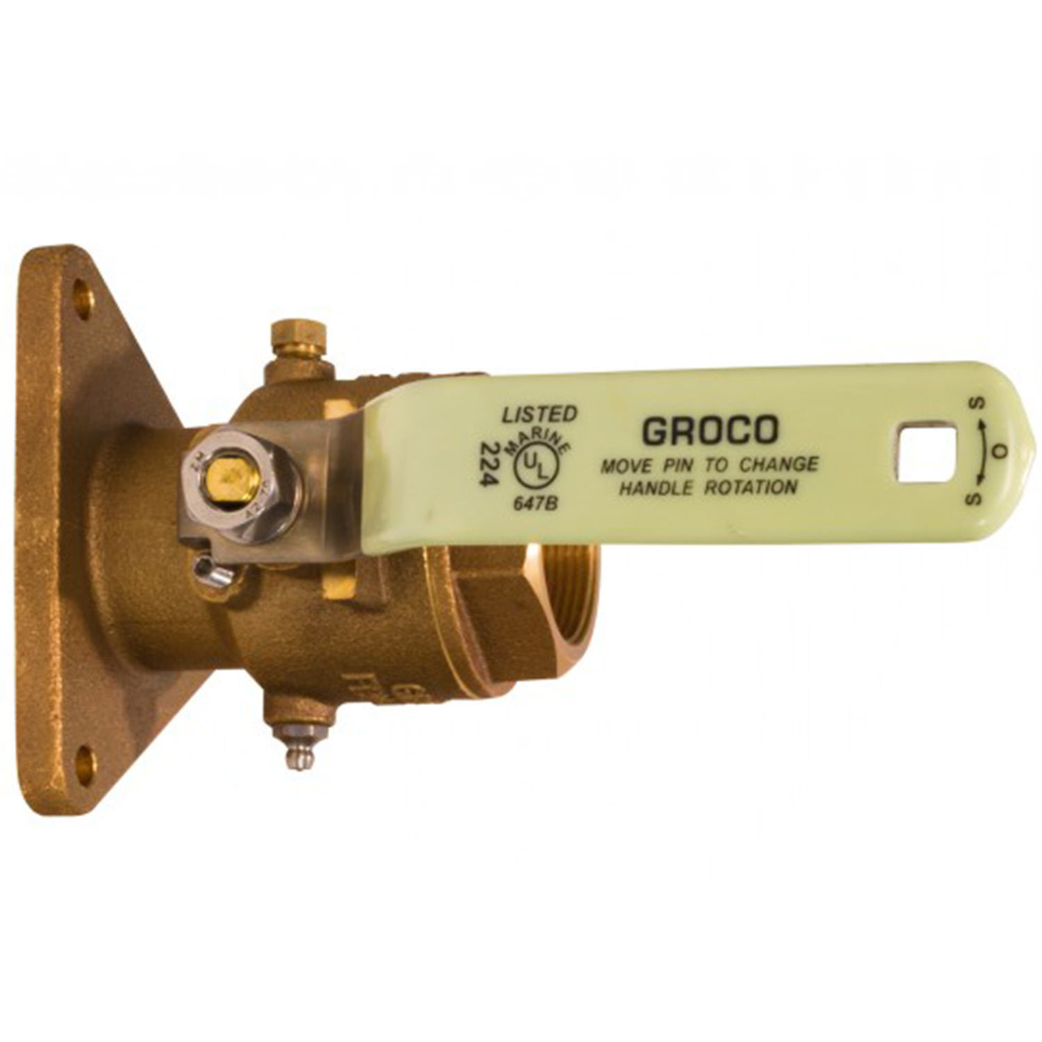 GROCO Full-Flow Seacock, 3" Thread Size