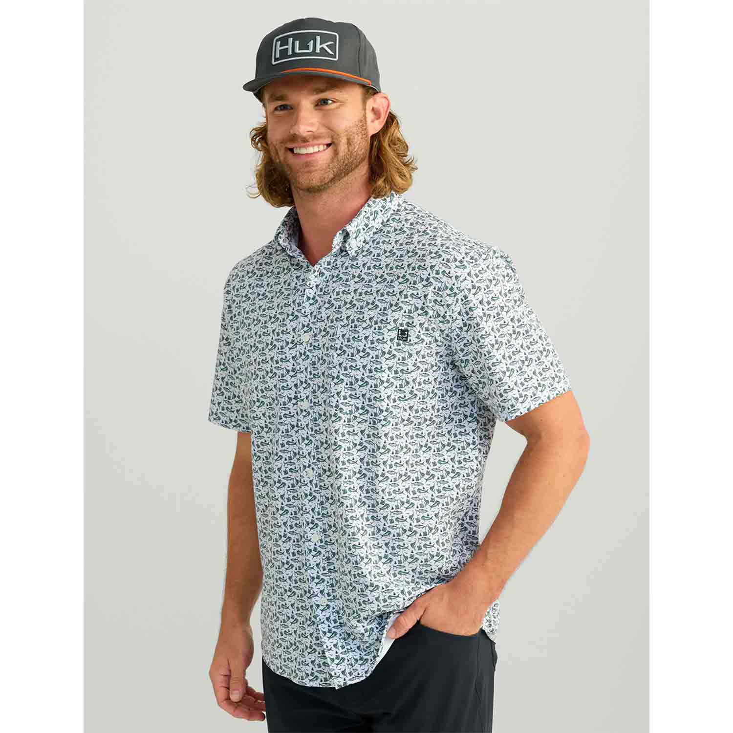 HUK Men's Kona Printed Shirt