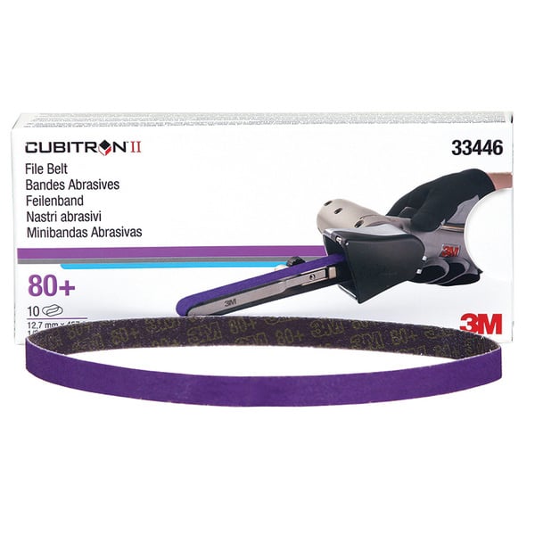 3M Cubitron™ II File Belts, Grit: 80, Dimension: 1/2" x 18", Color ...