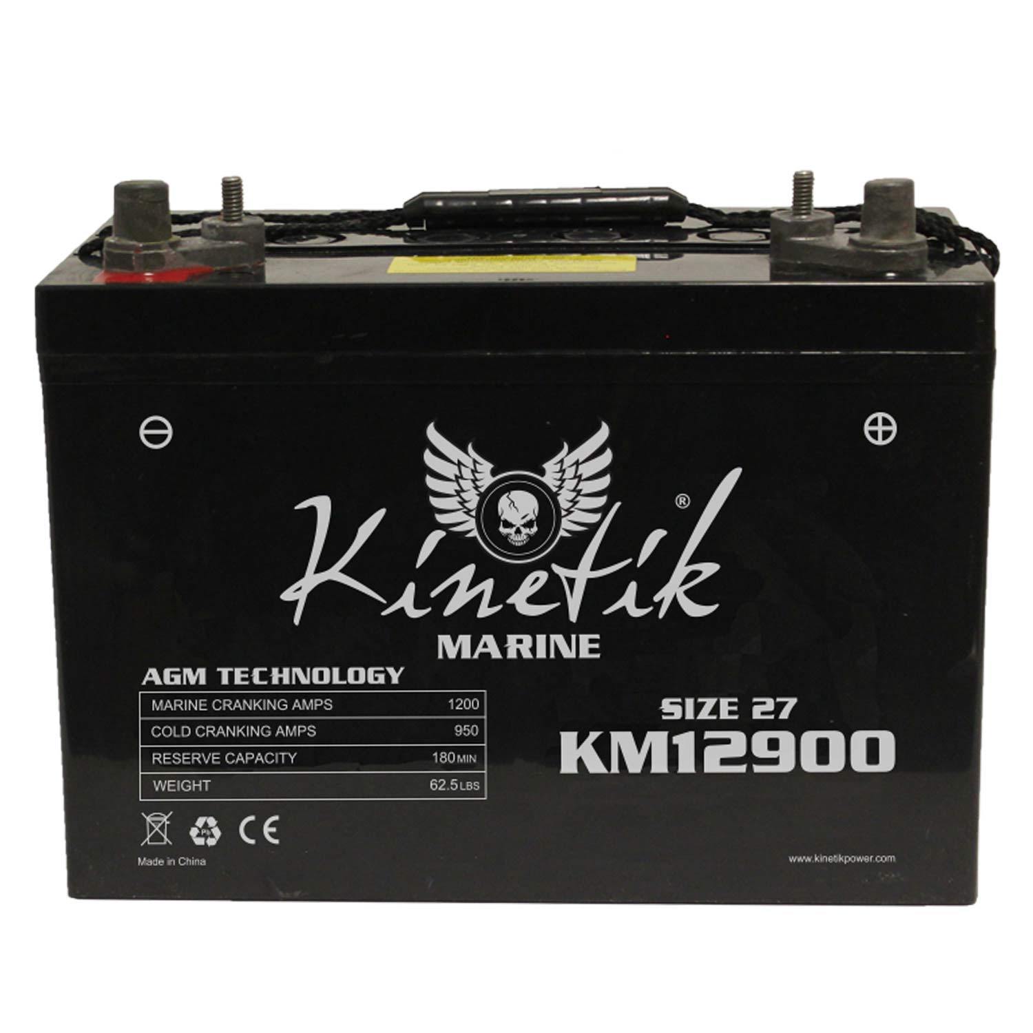 KINETIK Kinetik Sealed Lead-Acid Marine Battery UB12900 Group 27