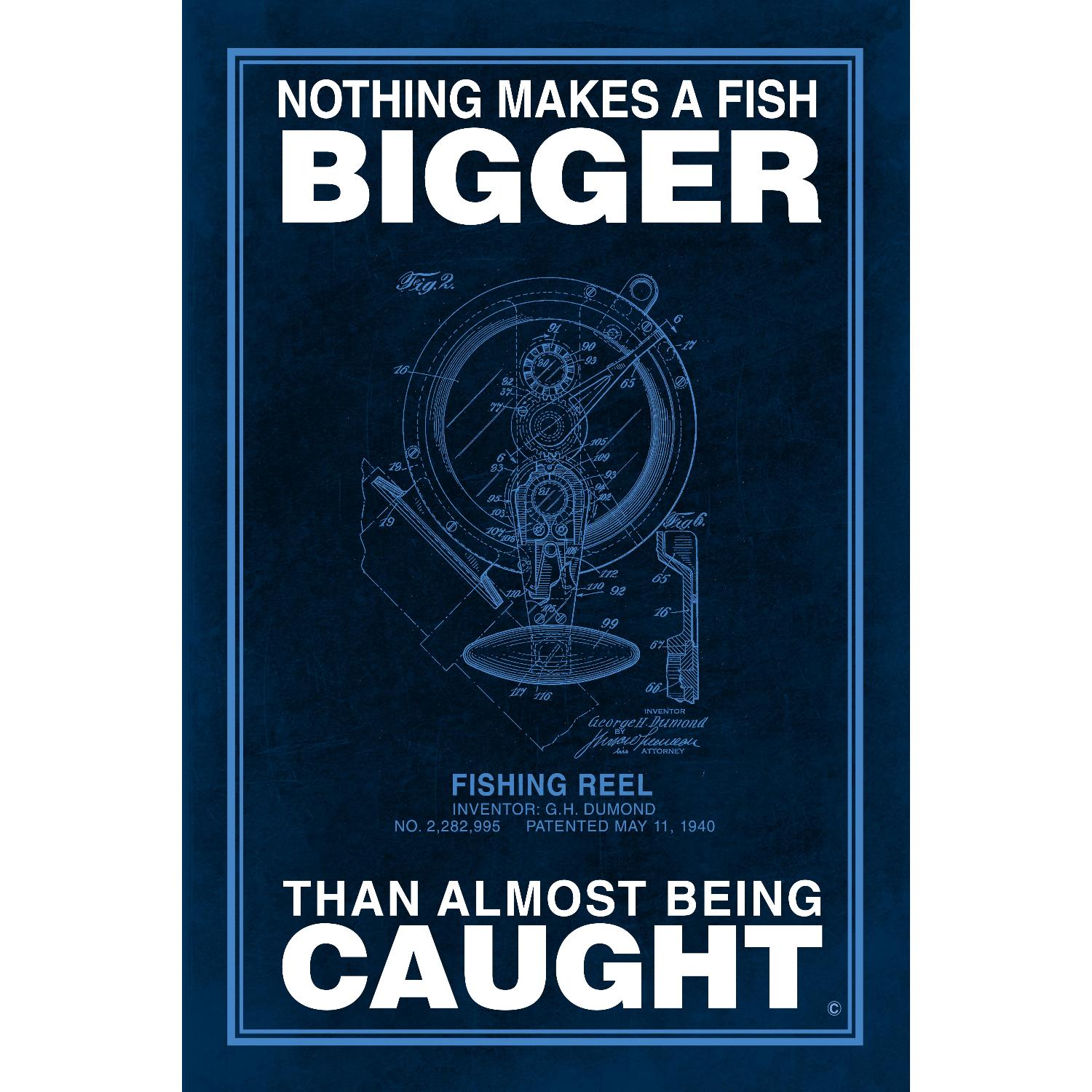 AMERICAN REGISTRY Nothing Makes a Fish Bigger Poster