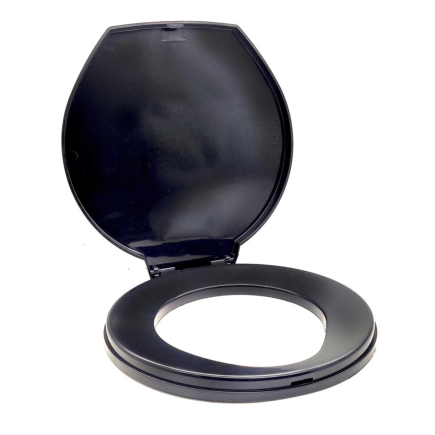SEAFIT Portable Toilet Seat with Cover, Black