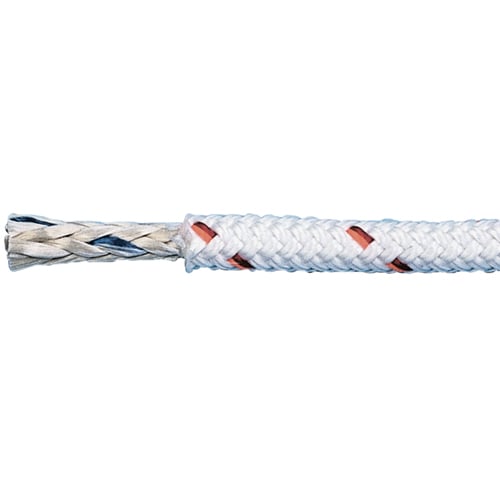 NEW ENGLAND ROPES V-100 Vectran Double Braid, White
