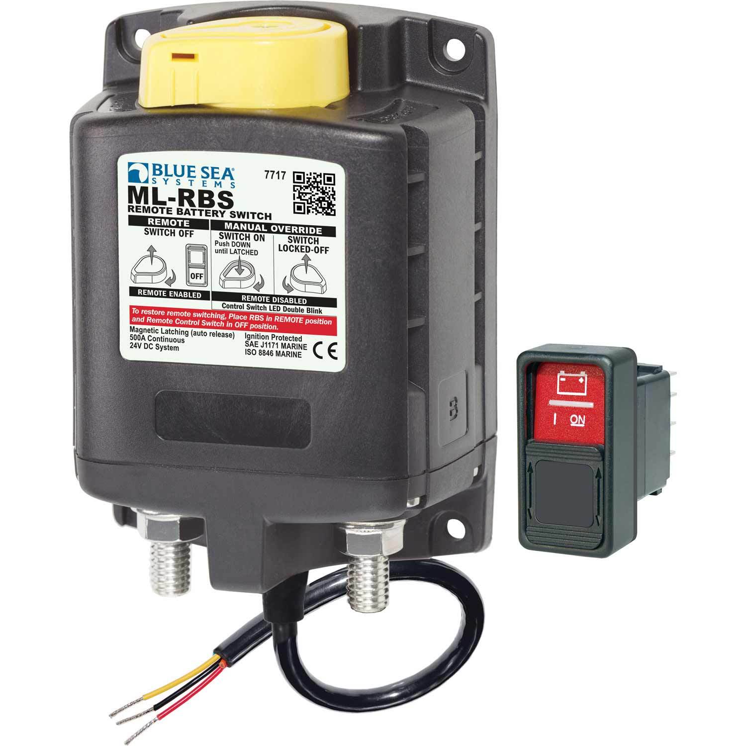 BLUE SEA SYSTEMS ML-RBS Remote Battery Switch with Manual Control Auto ...