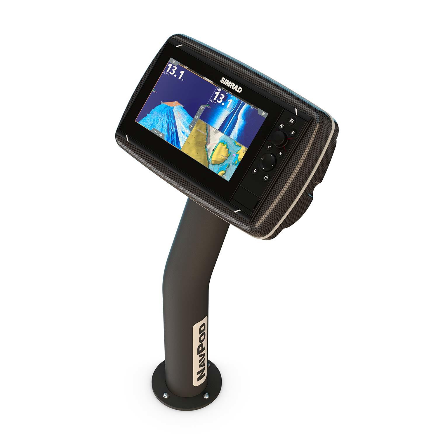 NAVPOD PedestalPod Pre-Cut for Simrad NSS9 evo3 and B&G Zeus3 9 (Carbon ...