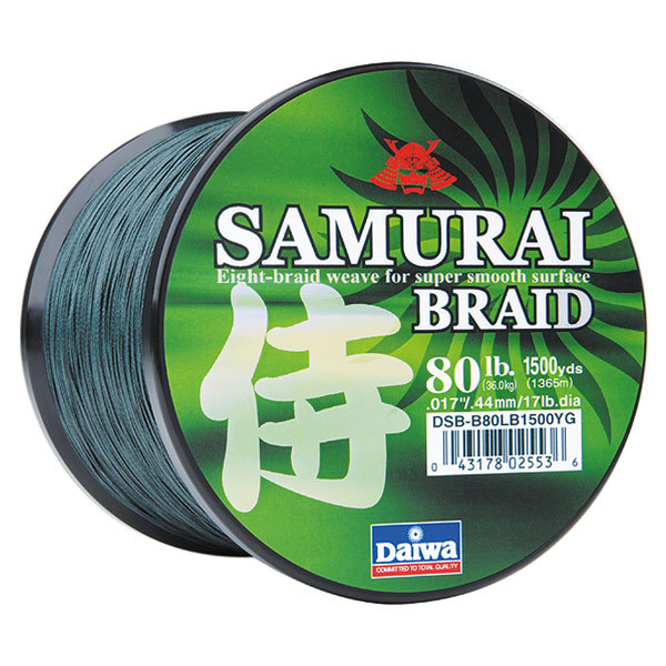 DAIWA Samurai Braid Fishing Line, Green, 150 yds.