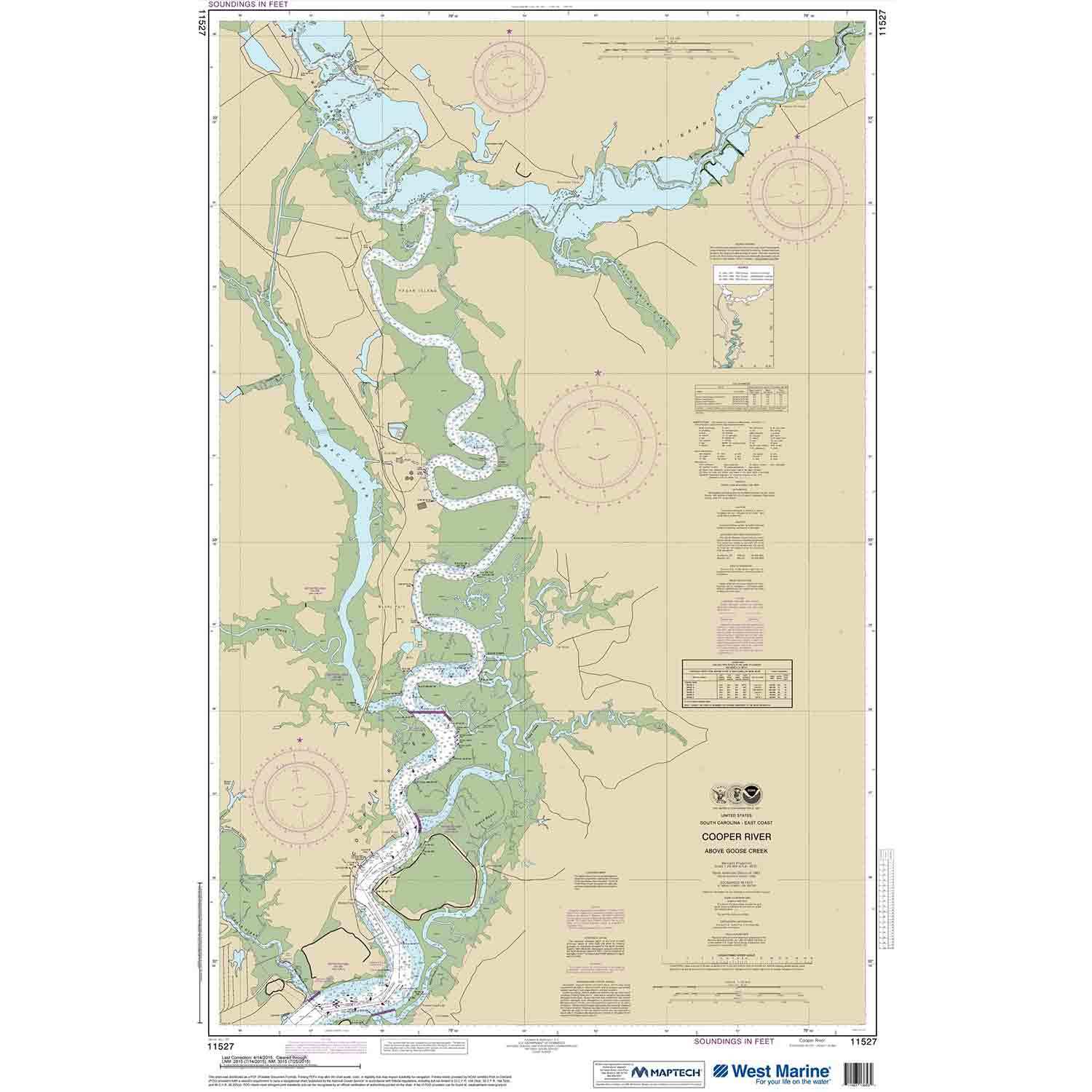 NOAA Maptech® NOAA Recreational Waterproof Chart-Cooper River Above ...