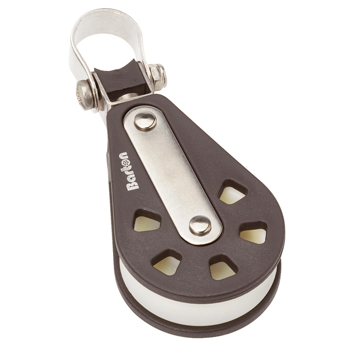 BARTON MARINE Stanchion Lead Size 4 Single Block, Plain Bearing