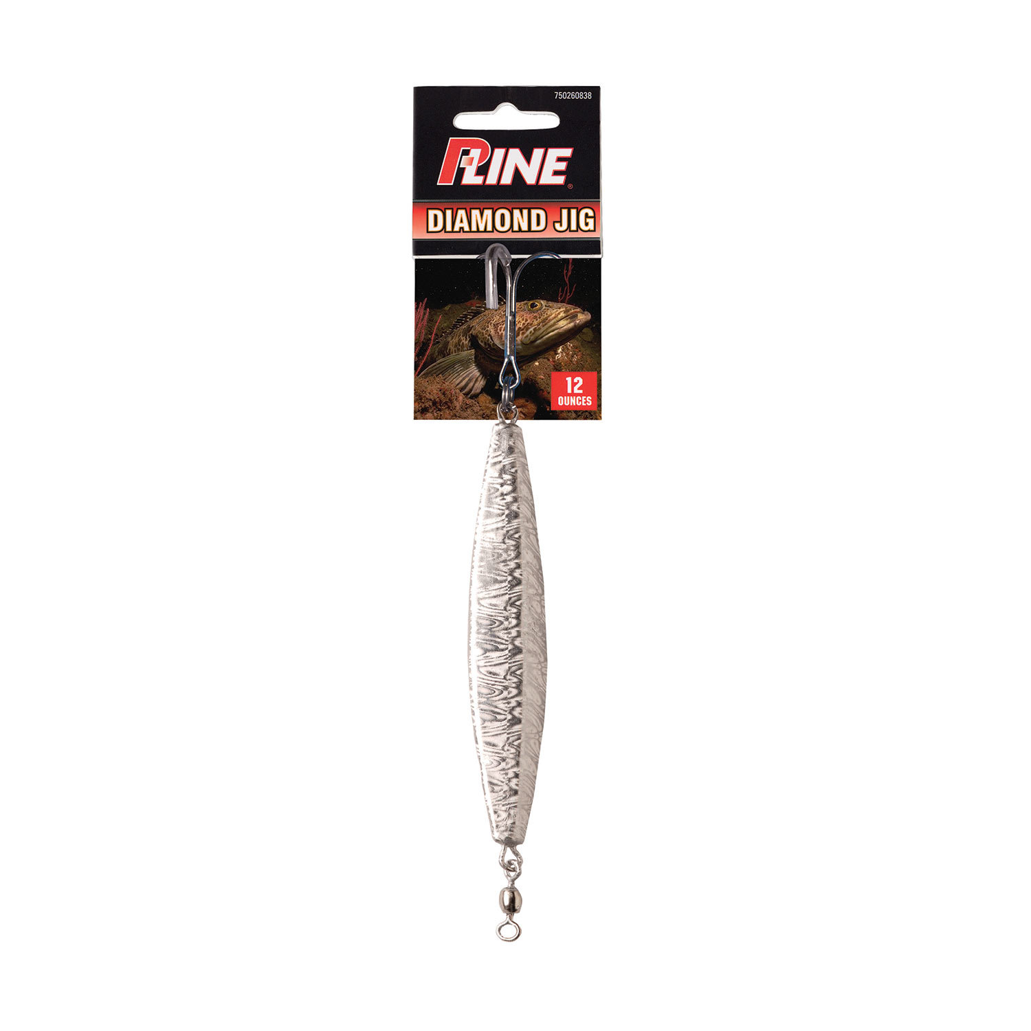 P-LINE Diamond Bar Fishing Jig, 8 oz.