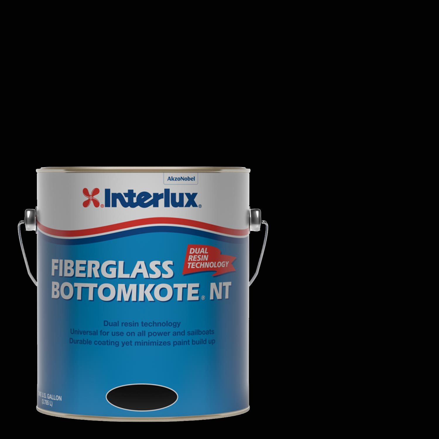 INTERLUX Fiberglass Bottomkote NT, Black, 3 Gallons