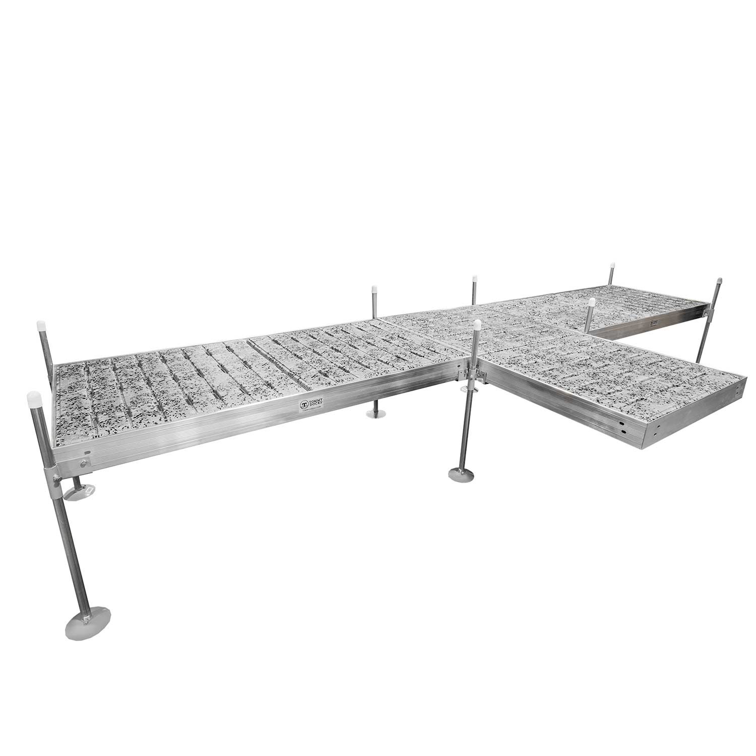 TOMMY DOCKS T-Shaped Aluminum with Terrazzo Decking Complete Dock Packages