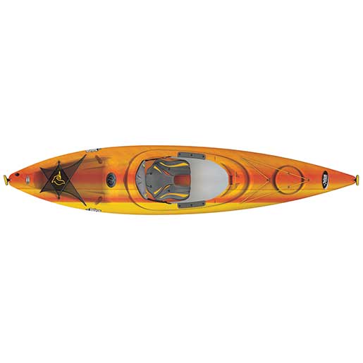 PELICAN Intrepid 120X Sit-Inside Kayak, Red/Yellow/White