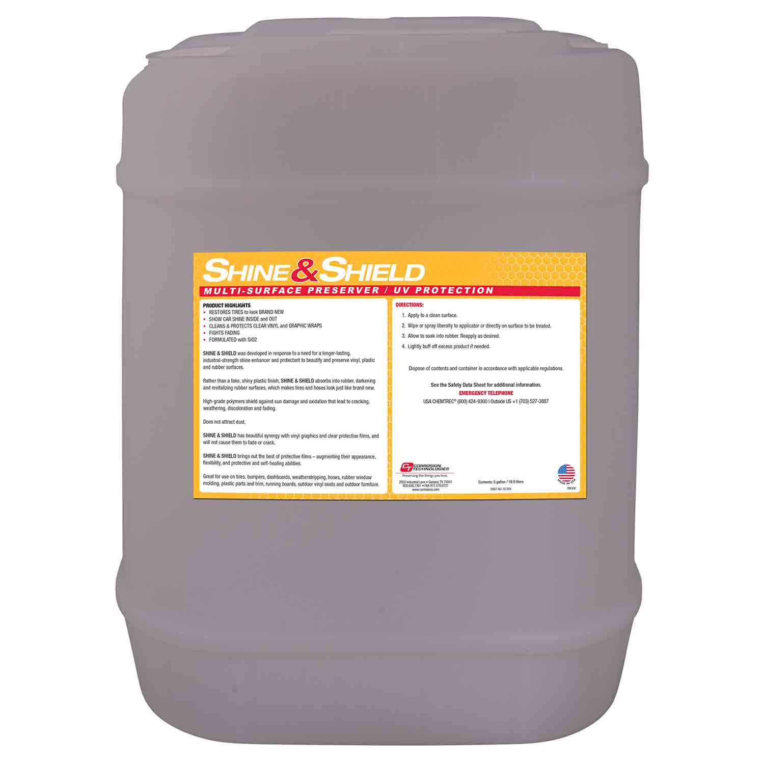 CORROSION TECHNOLOGIES Shine & Shield, 5 Gallon