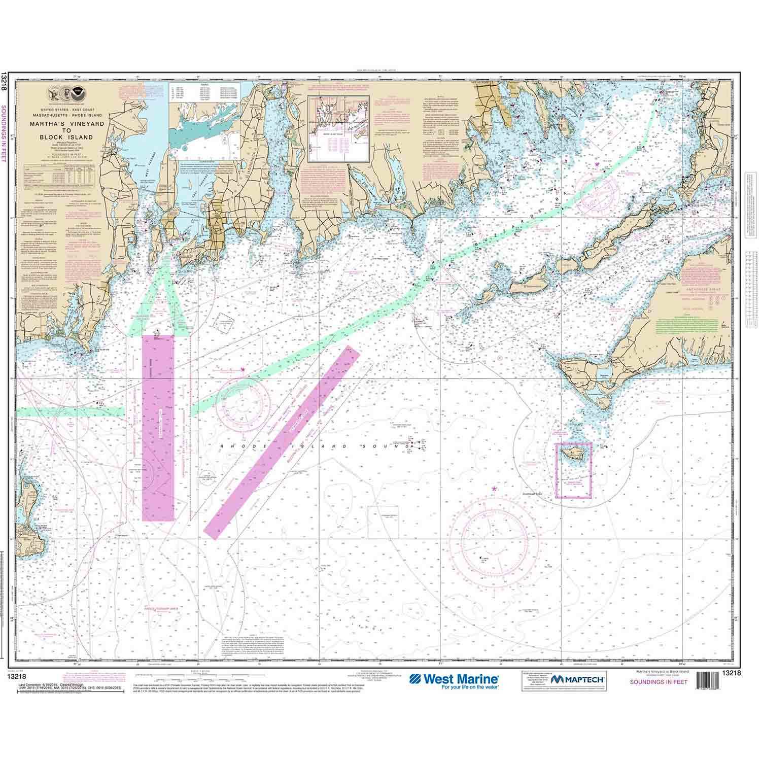 NOAA Maptech® NOAA Recreational Waterproof Chart-Marthas Vineyard to ...