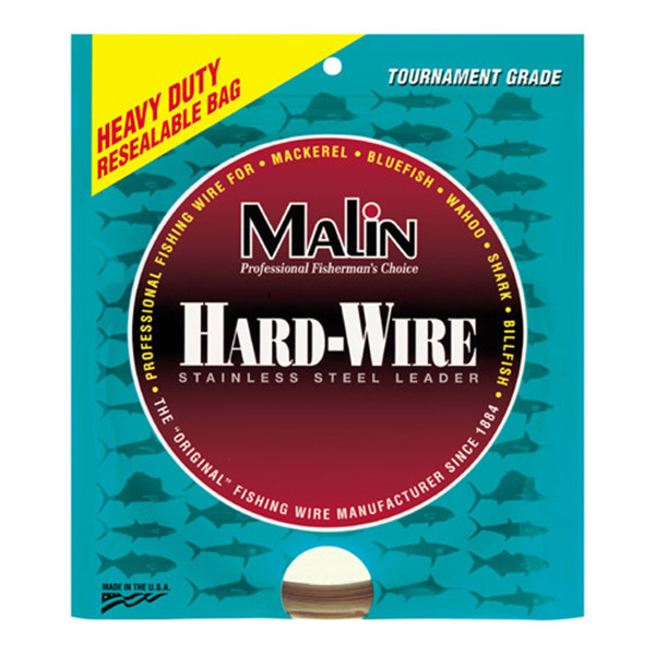 MALIN Hard-Wire Stainless Steel Leader, 42', 0.013 Dia., 40Lb