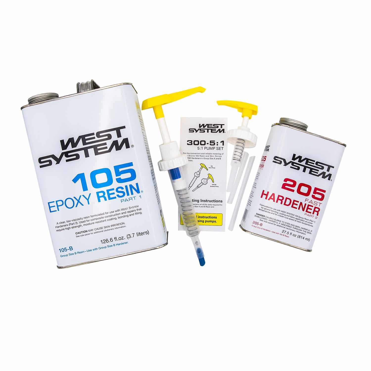 West System 105-B Epoxy Resin Bundle + Pumps