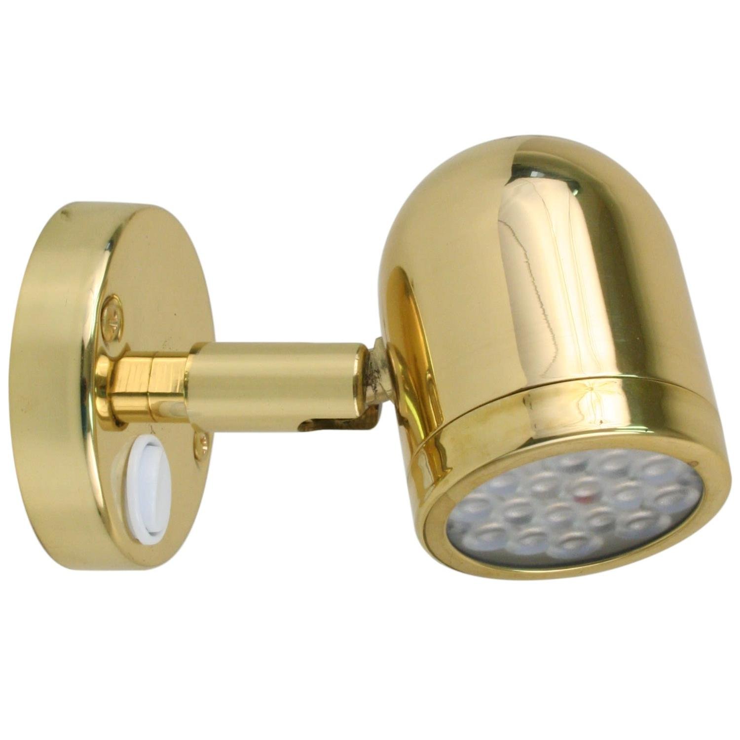 SCANDVIK 19052P Brass LED Reading Light
