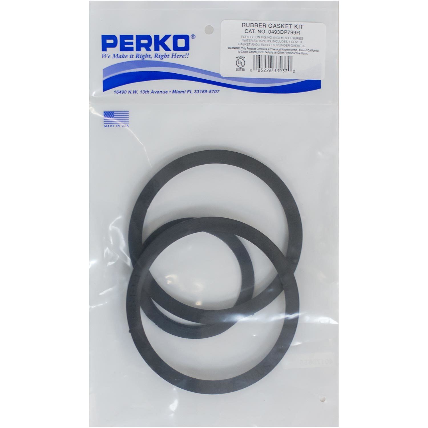 PERKO PERKO® Spare Gasket Kit for 0493 Strainers with 4 1/2"OD Cylinder