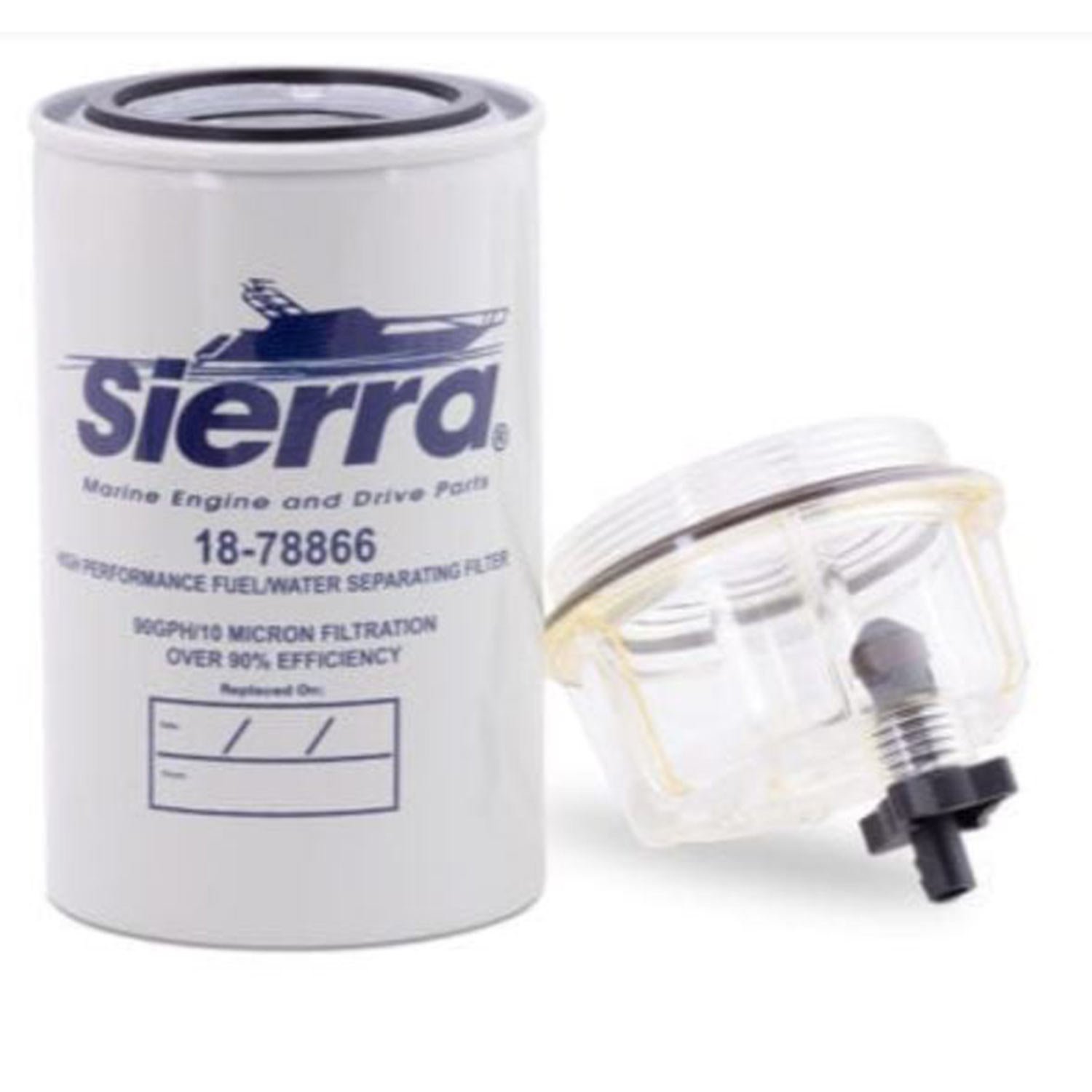 SIERRA Fuel Water Separator Filter w/ Clear Bowl