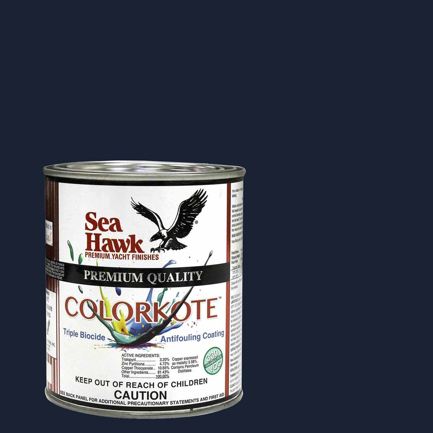 SEA HAWK Colorkote Ablative Antifouling Paint, Deep Black, Gallon