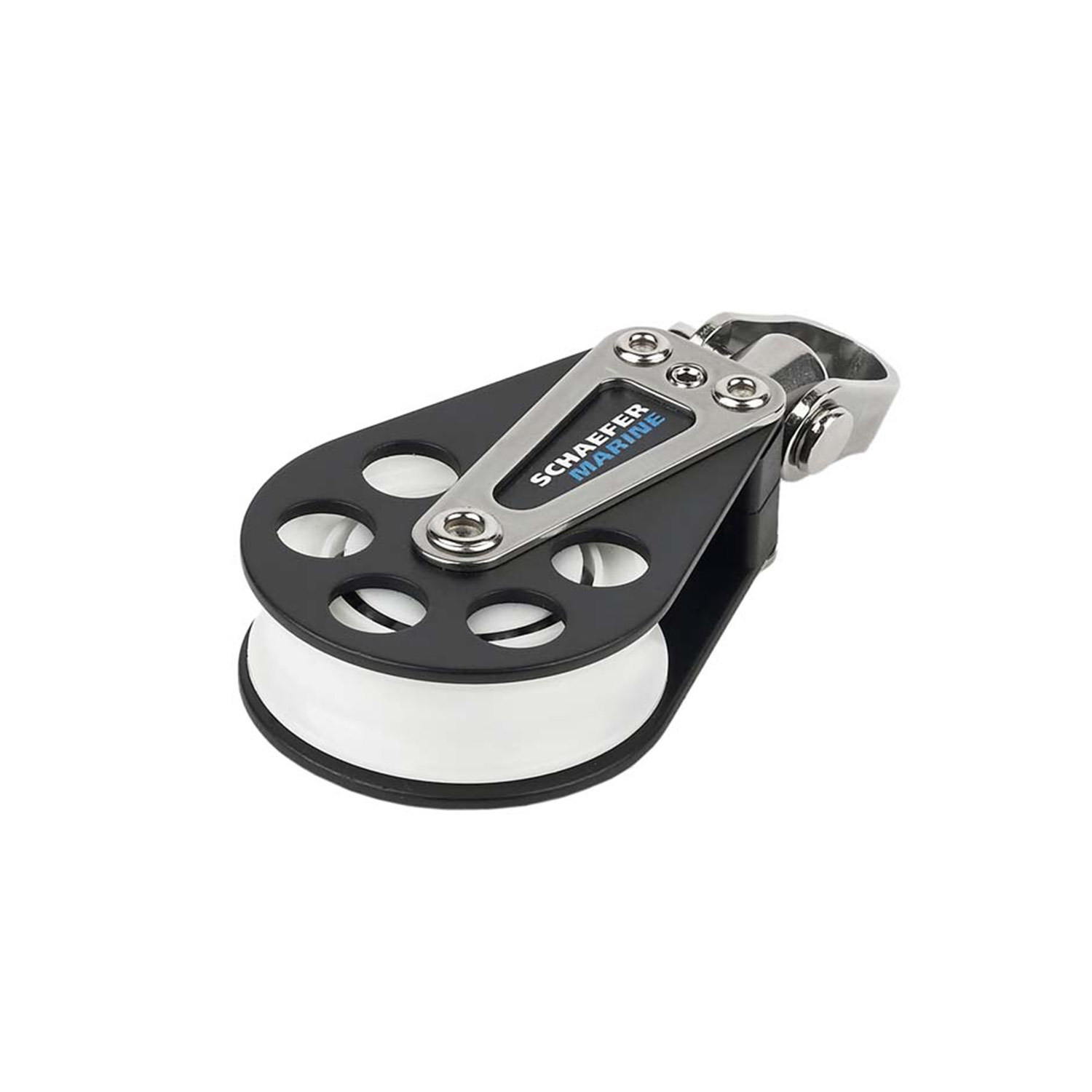 SCHAEFER 5 Series Ball-Bearing Block, Single, Aluminum, 1,500lb. SWL, 5 ...