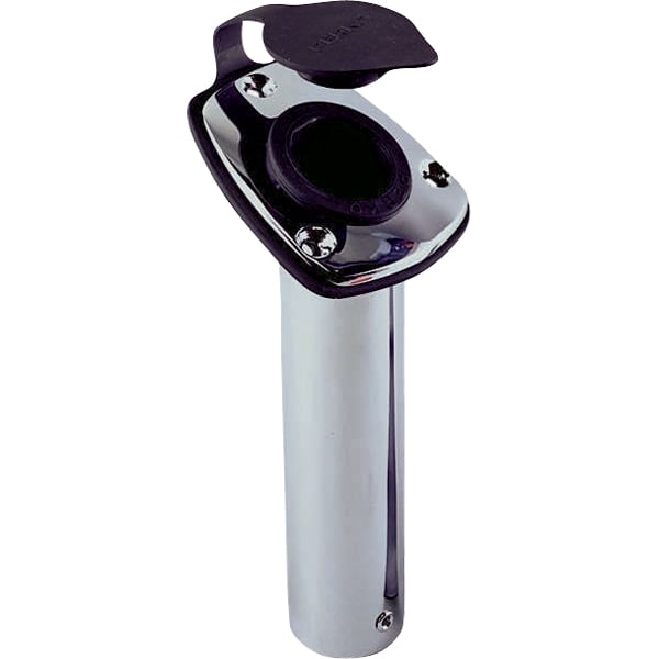 PERKO Flush-Mount Fishing Rod Holder, Chrome-Plated Bronze Flange