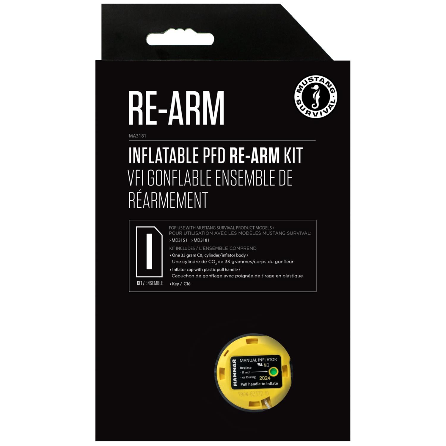 MUSTANG SURVIVAL Type I Pilot 38 Inflatable Life Jacket Rearming Kit ...