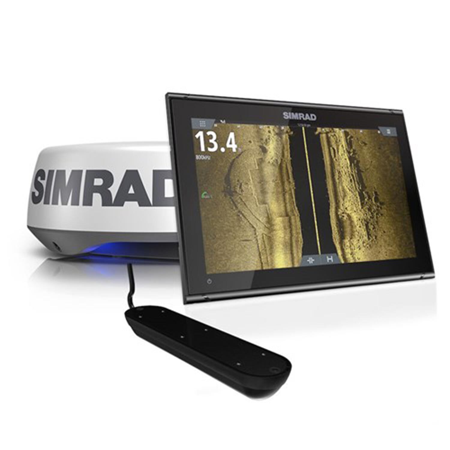SIMRAD GO12 XSE Fishfinder/Chartplotter Combo with 3 in 1 Transducer ...