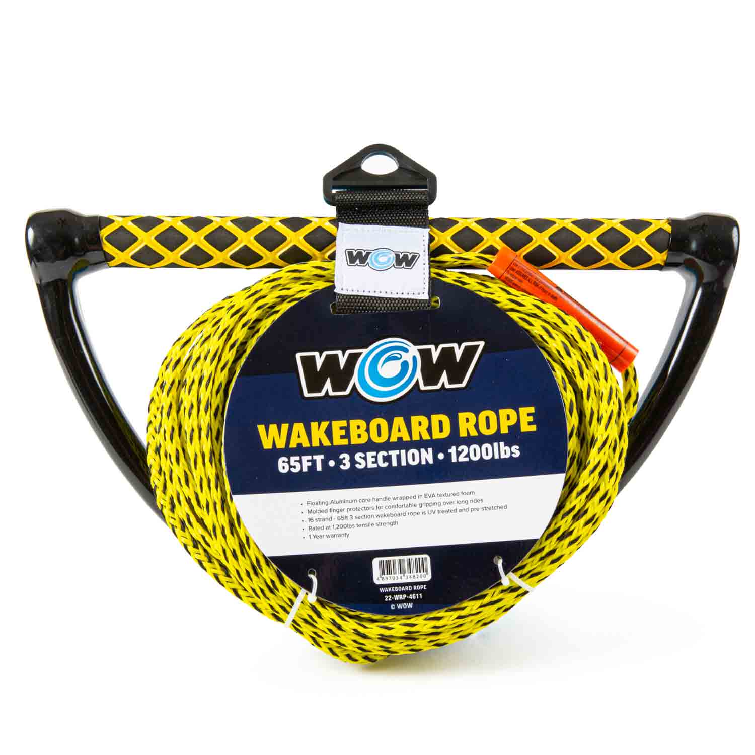 WOW SPORTS 65' 3-section Wakeboard Rope