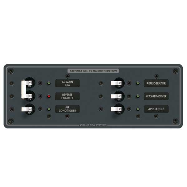 BLUE SEA SYSTEMS A-Series 120V AC Main, Main + 4 Positions