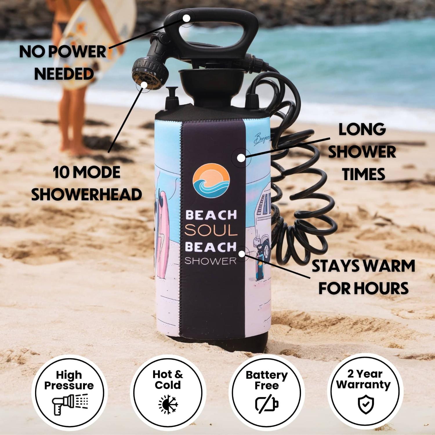 BEACH SOUL Portable Shower, Stoked, 2.1G