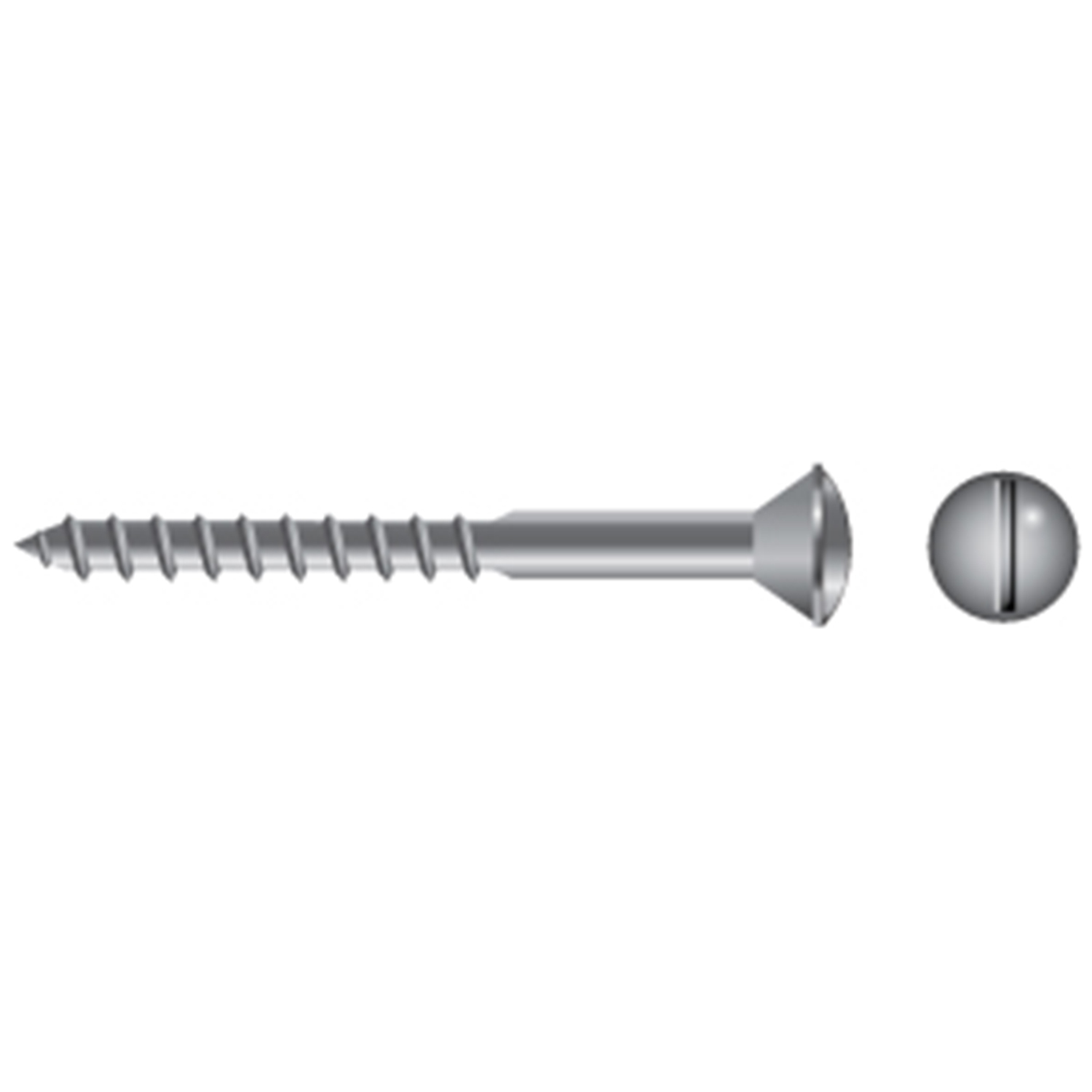 FASCO FASTENER Stainless Steel Slotted Oval-Head Wood Screws