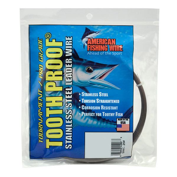 AMERICAN FISHING WIRE Tooth Proof® Stainless Steel Leader Wire, Camo Brown