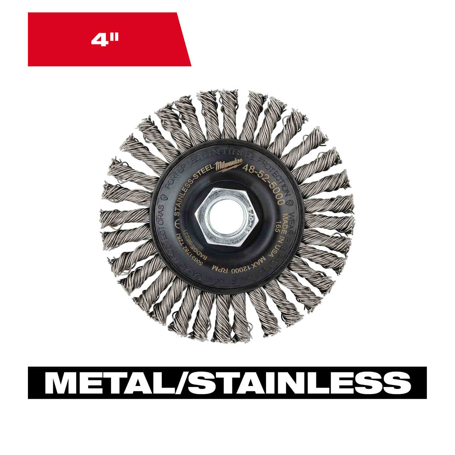 MILWAUKEE 4" Stainless Steel Stringer Bead Wheel