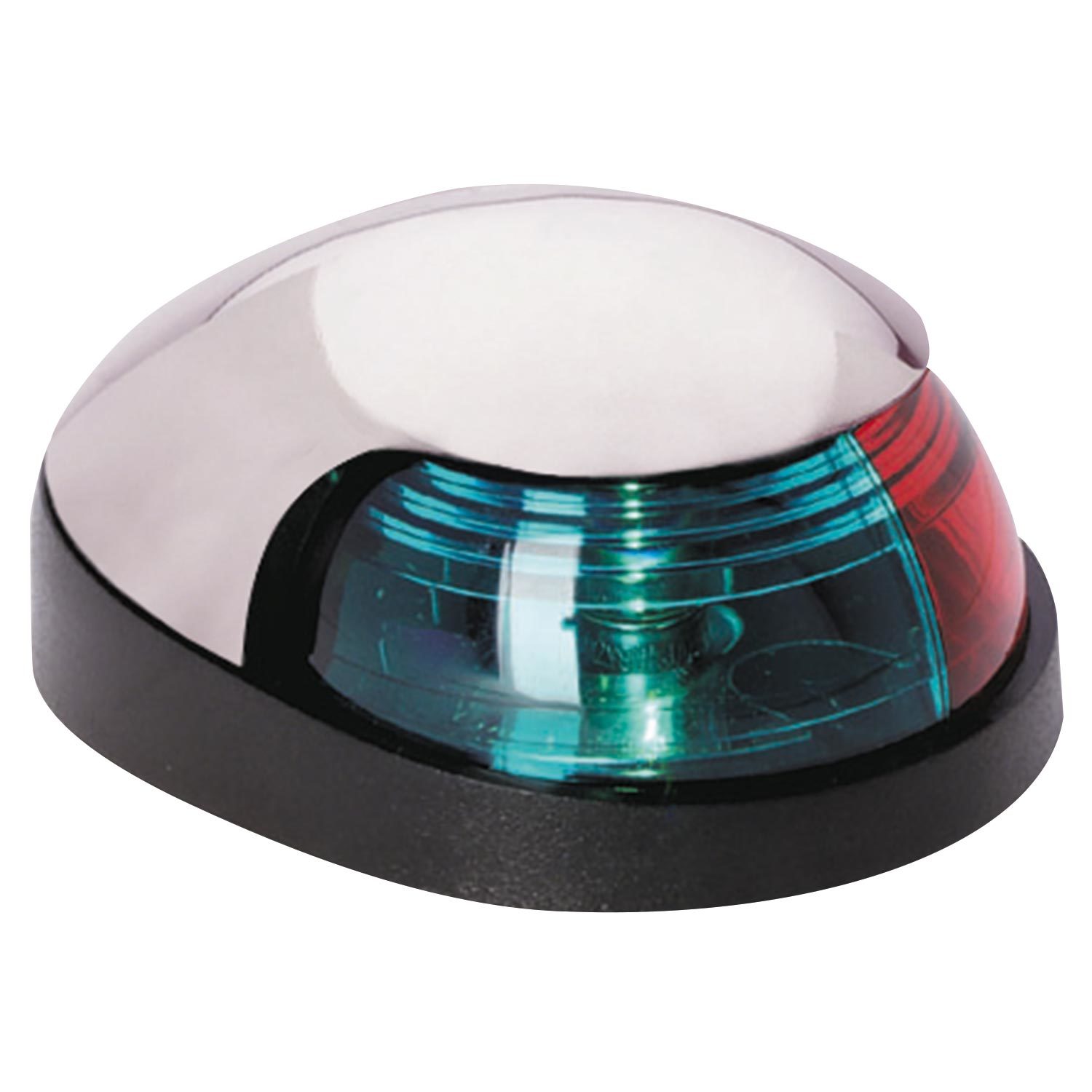 ATTWOOD Quasar Deck Mount Bi-Color Navigation Light, Chrome Housing