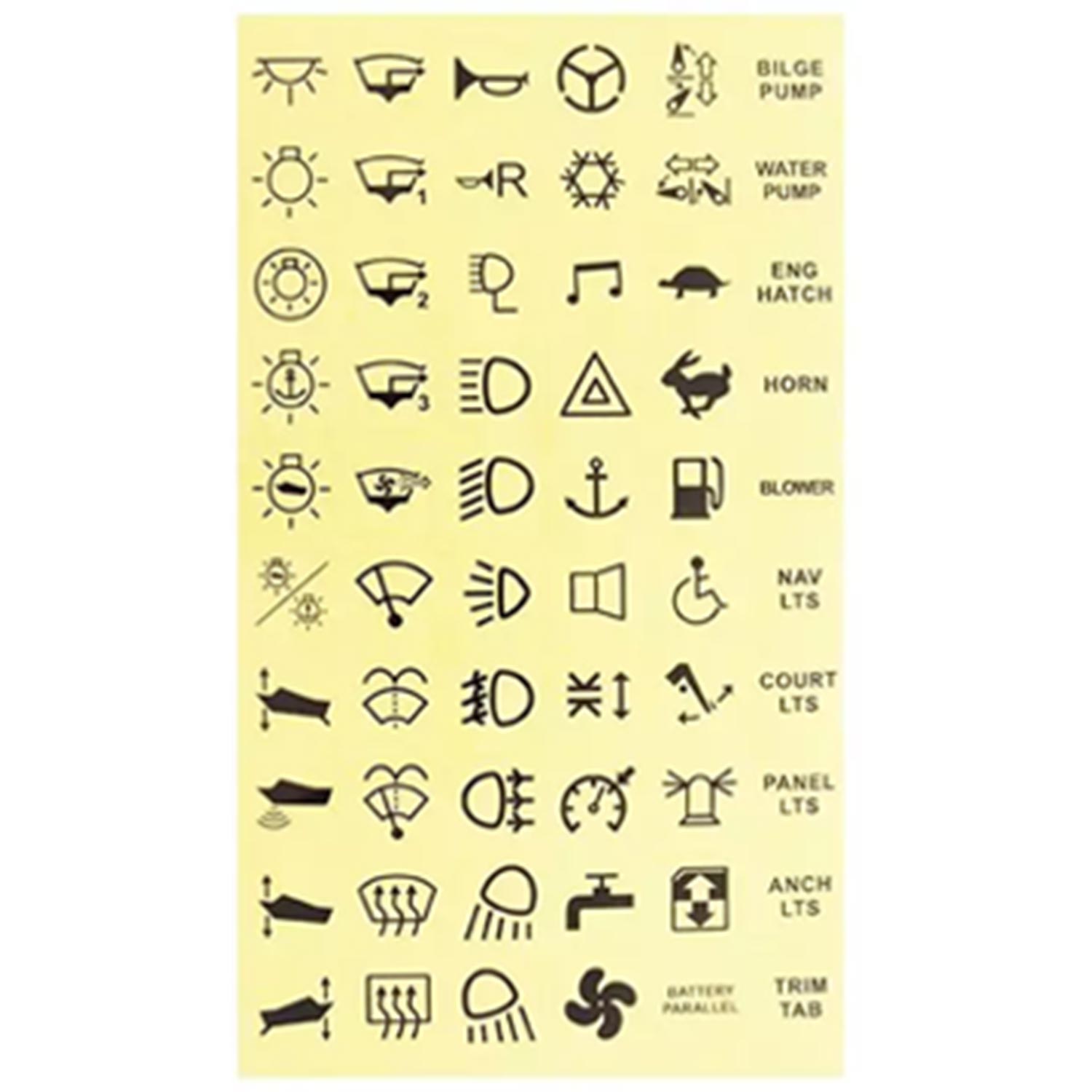 SEAFIT Label Stickers for C-7 Switches (60pcs Assorted Labels)