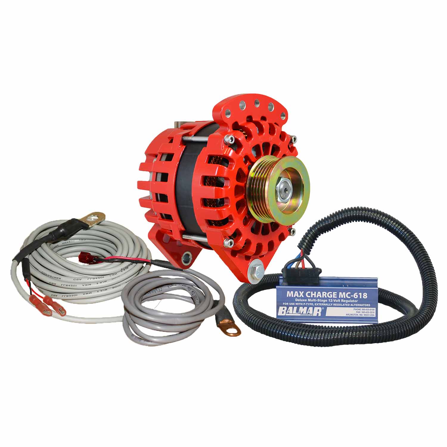 BALMAR XT-Series 90 Amp/24 Volt DF,K6 Alternator Kit with Max Charge ...