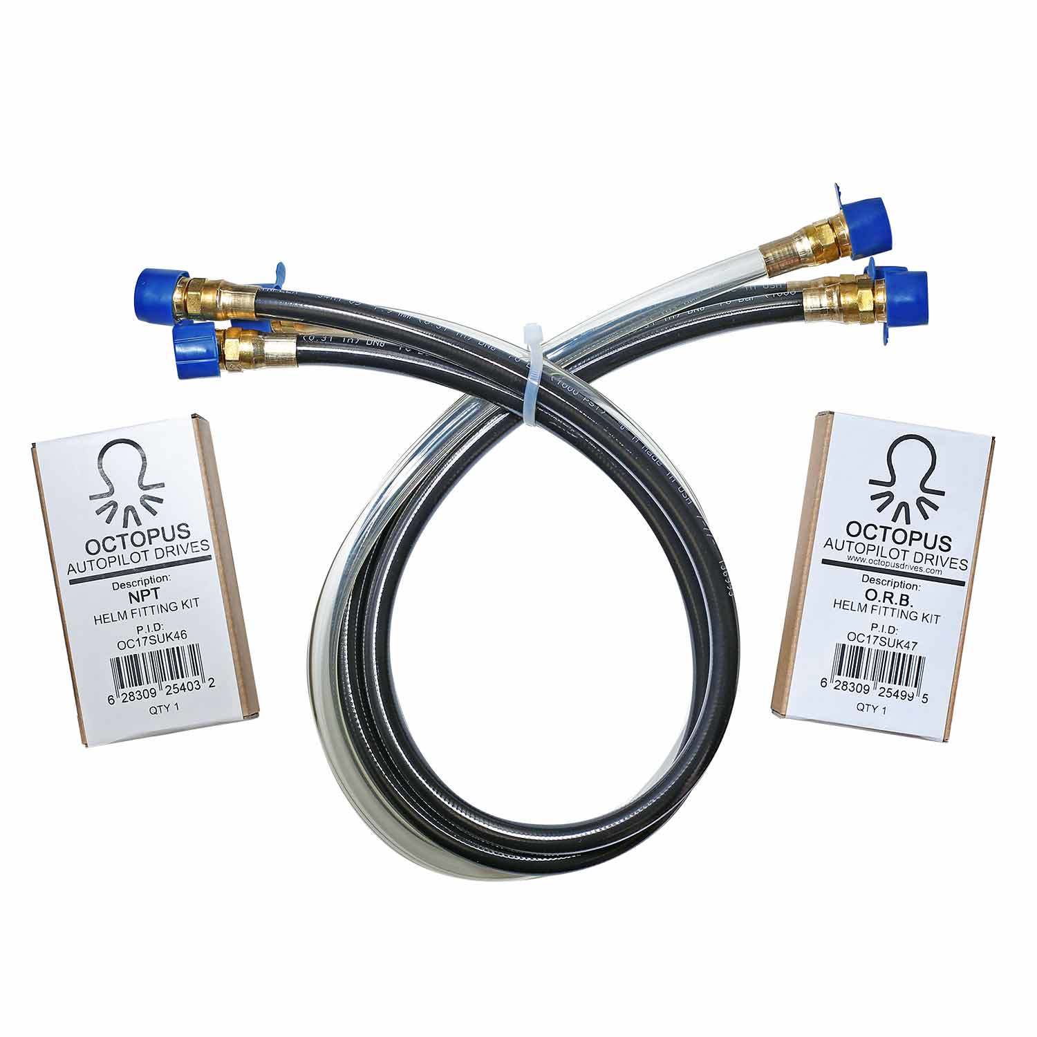 Octopus 30" Hose Fitting Kit with ORB and NPT Helm Fittings