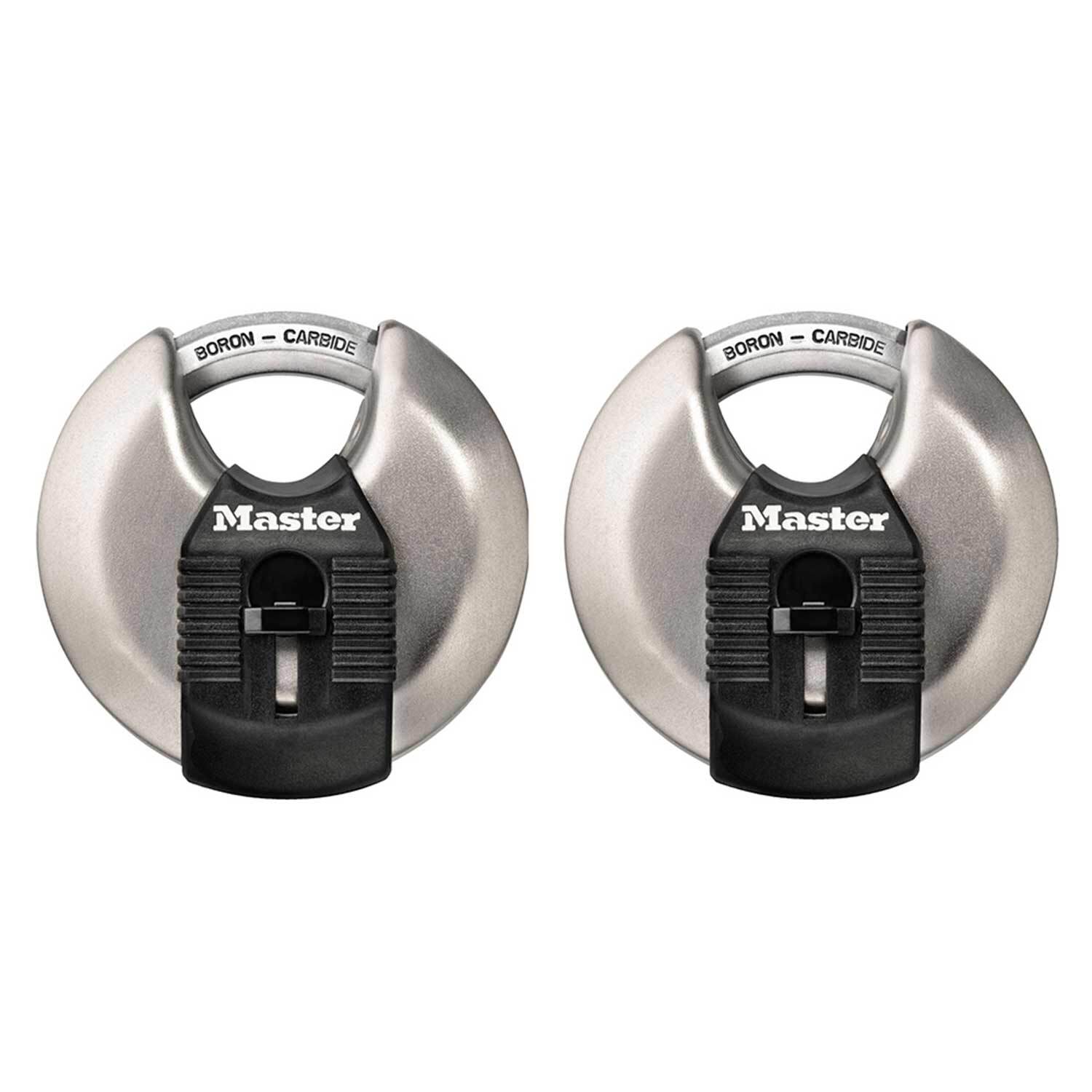 Master Lock Magnum Stainless Discus Padlock 2¾″ – 2‑Pack