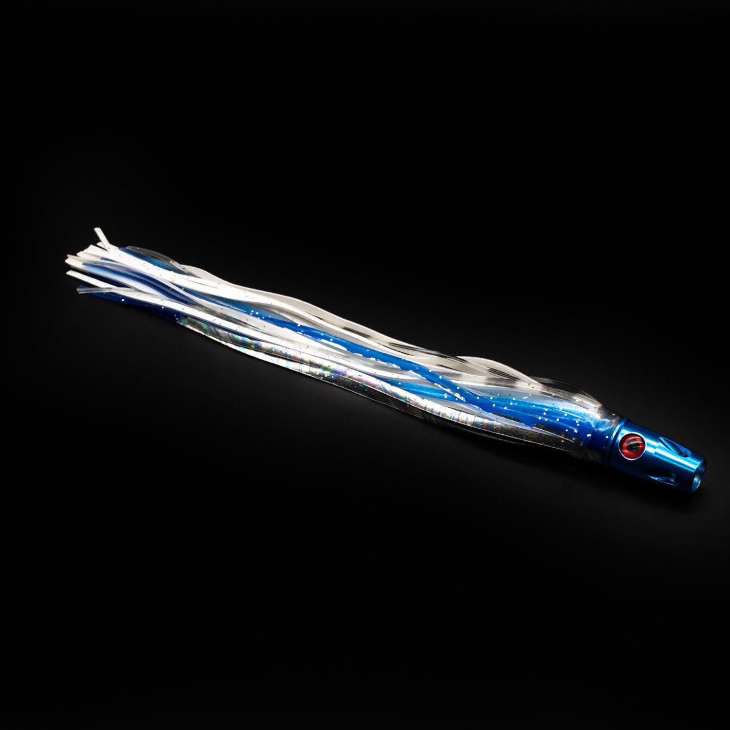 RED EYE TROLLING LURES Small Blue Aluminum Jet Blue/White Rigged