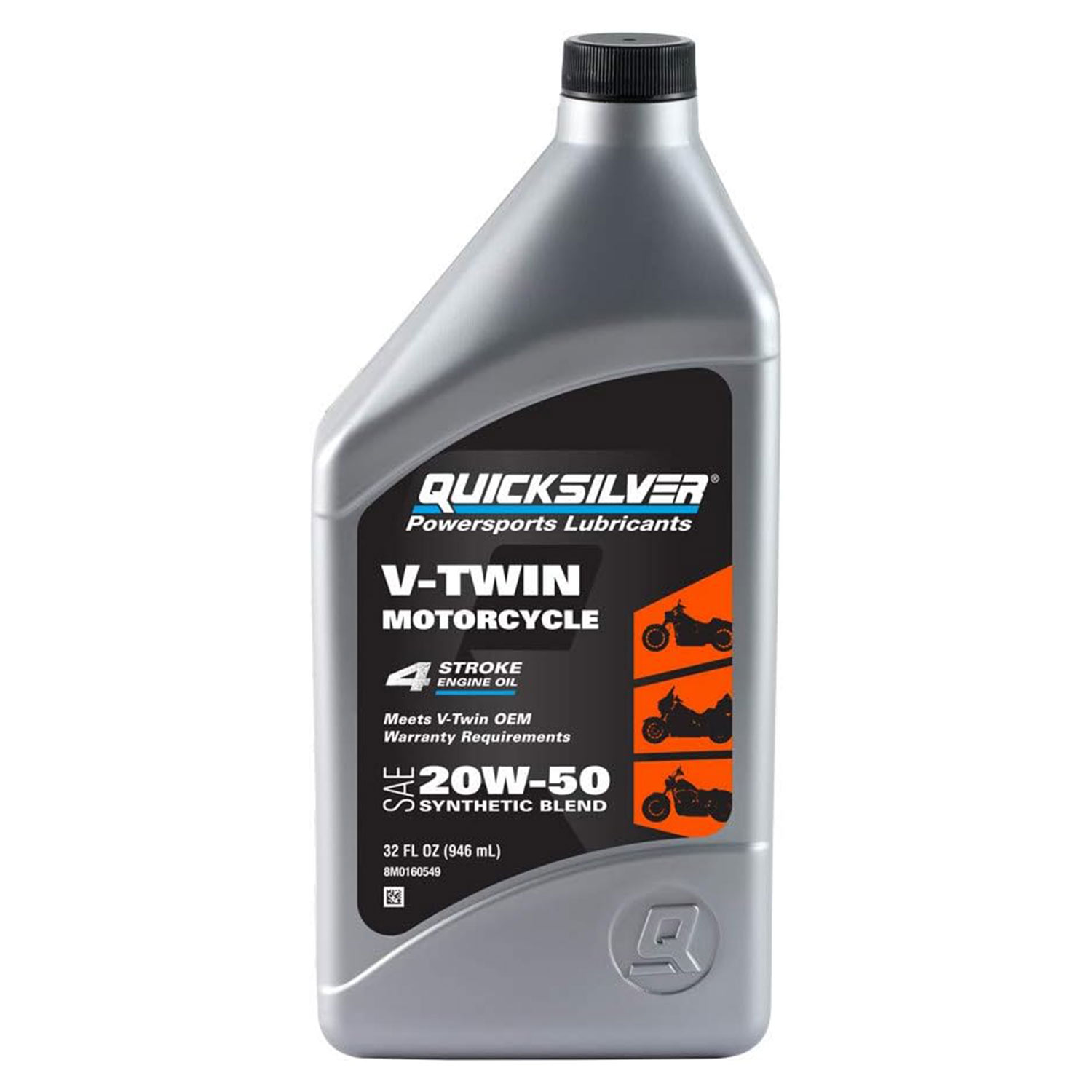 QUICKSILVER Quicksilver 8M0166407 20W-50 Synthetic Blend Motorcycle Oil ...