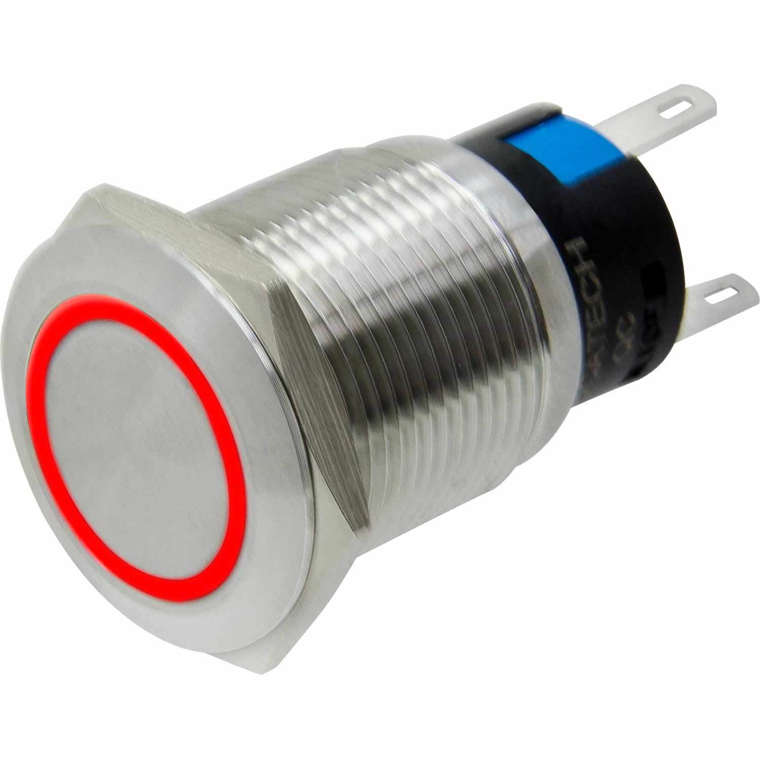 BOCATECH INC. Mini LED Push Button On-Off Power Switch