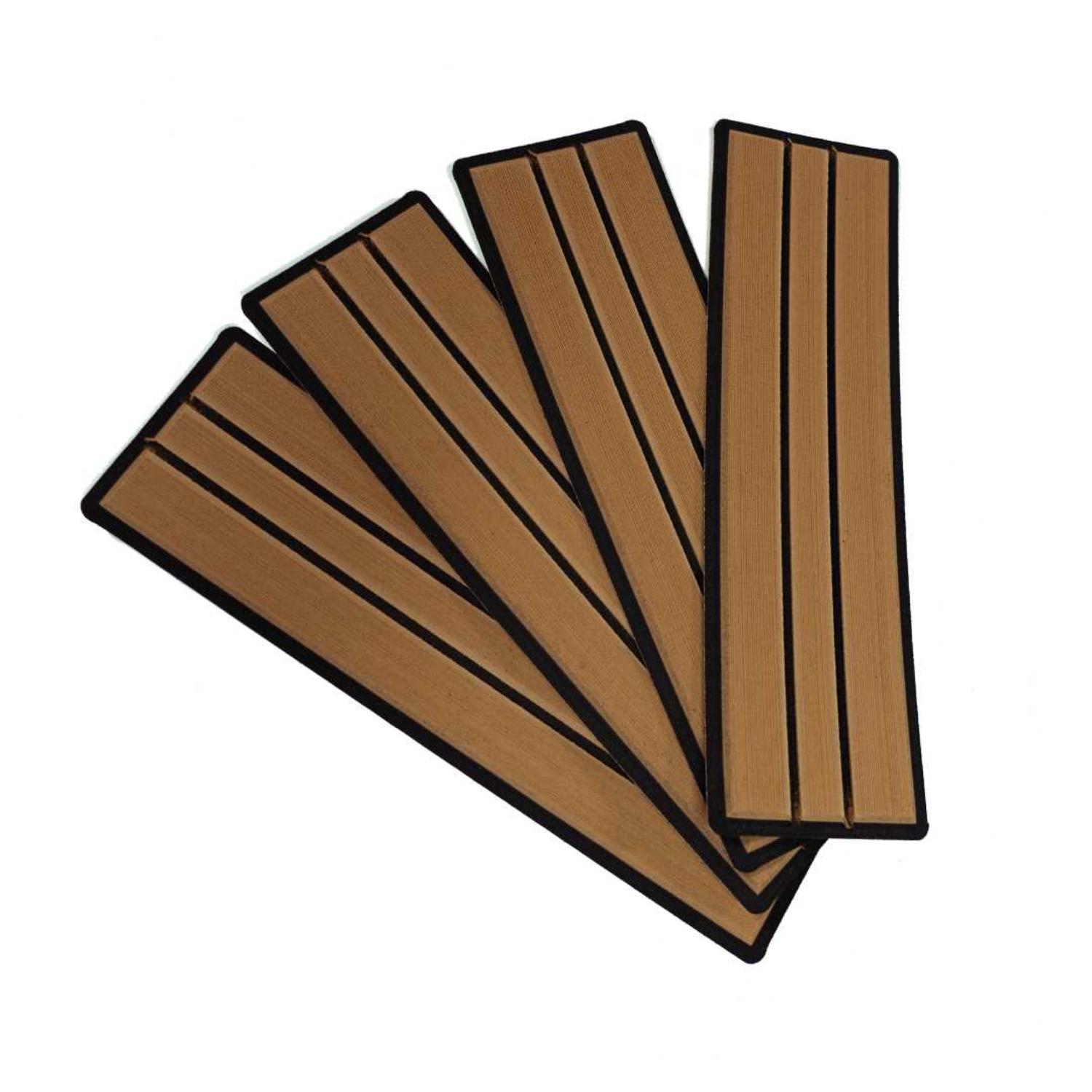 SEADEK 6mm Brushed Teak Step Kits, 4 Pack