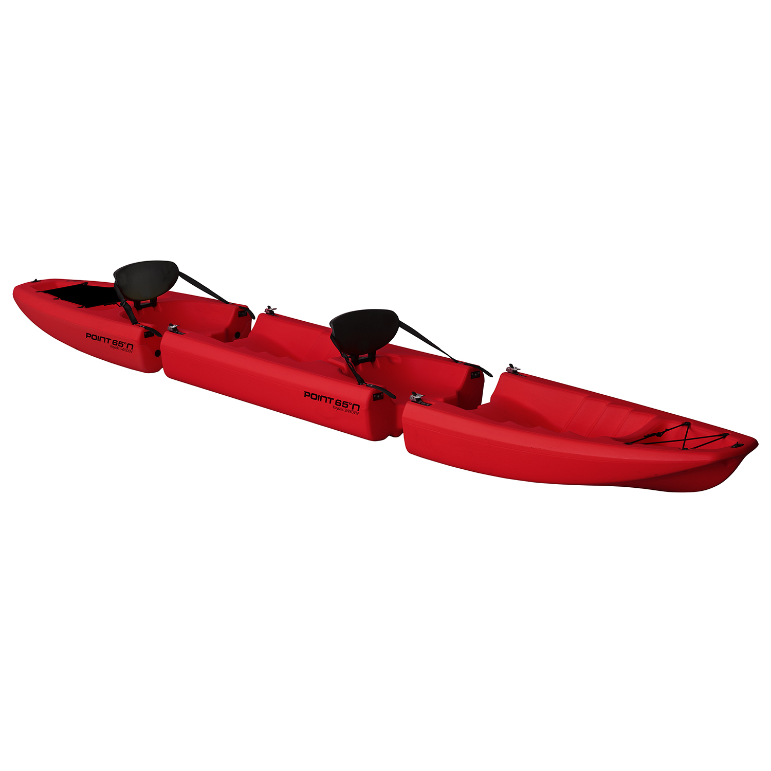 POINT 65 Apollo Tandem Modular Sit-On-Top Kayak, Red
