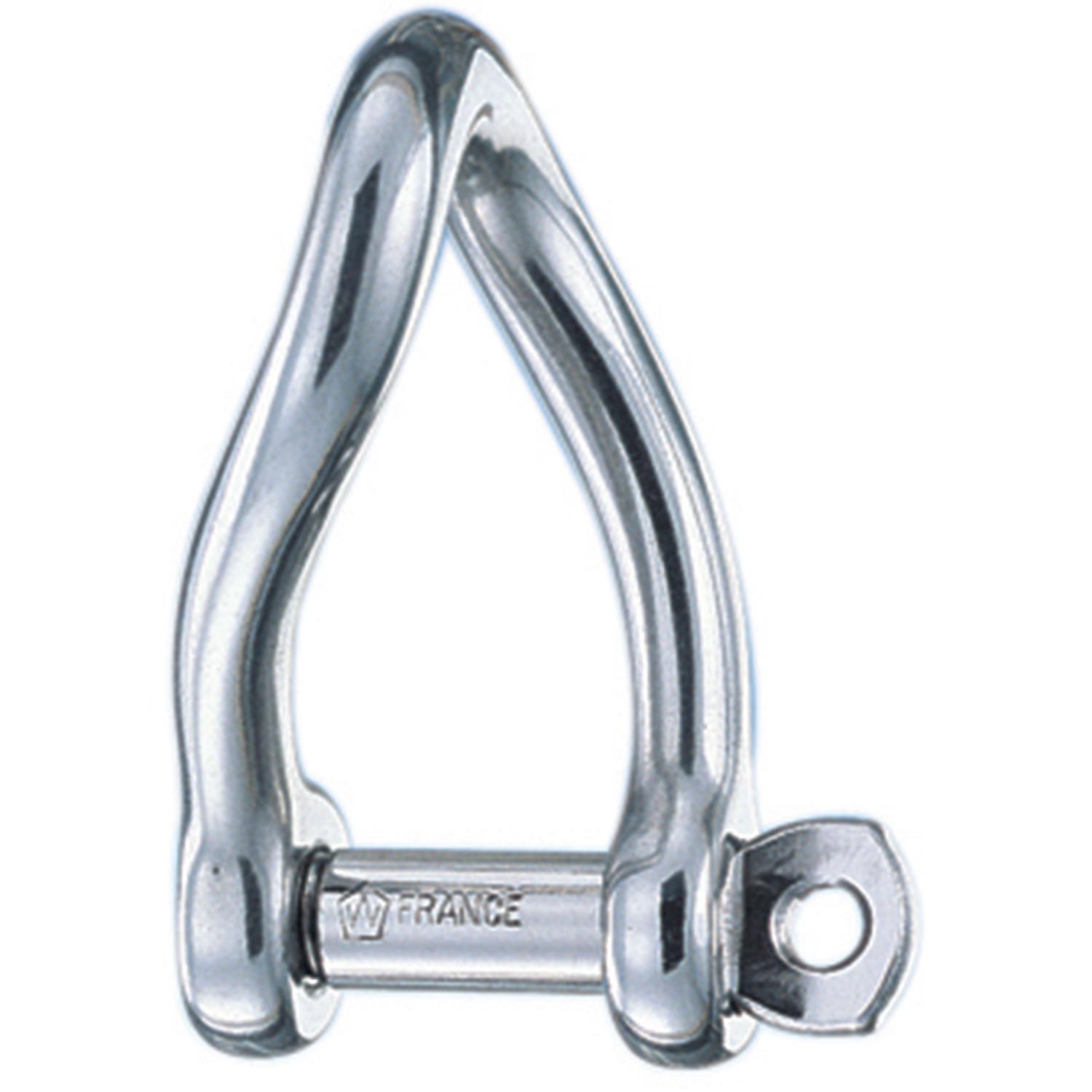 WICHARD 1/4" Stainless Steel Self-Locking Twisted "D" Shackle