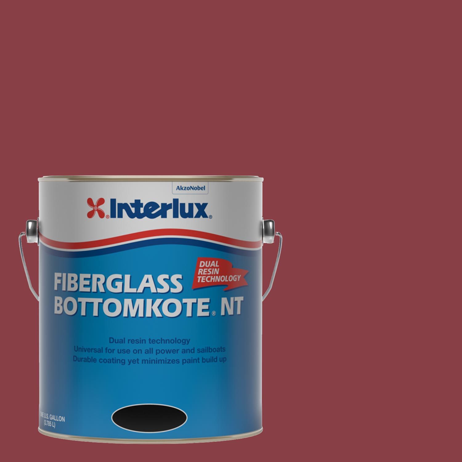 INTERLUX Fiberglass Bottomkote NT, Red, Gallon