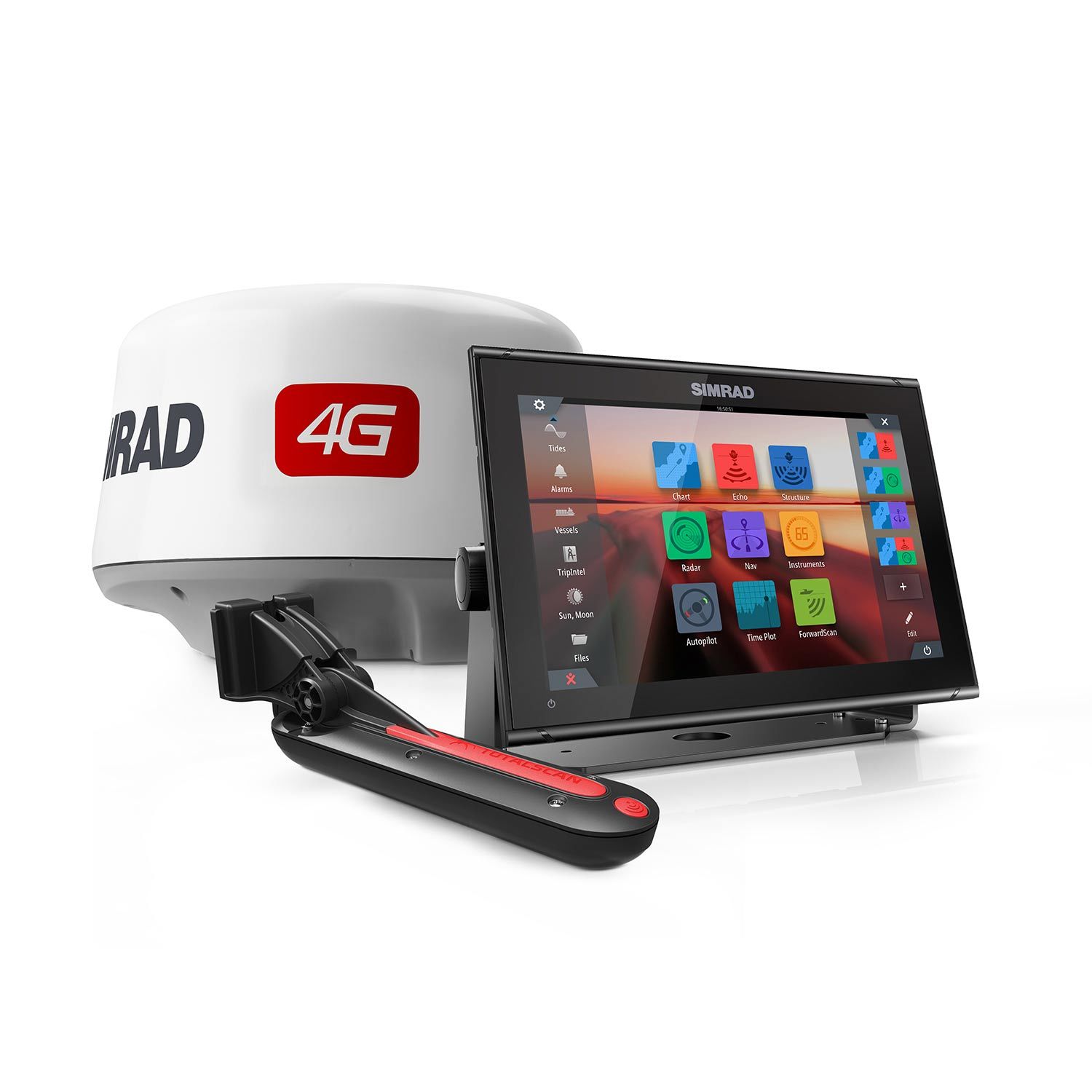 SIMRAD GO12 XSE Chartplotter Navigation Display with 4G™ Radar and ...