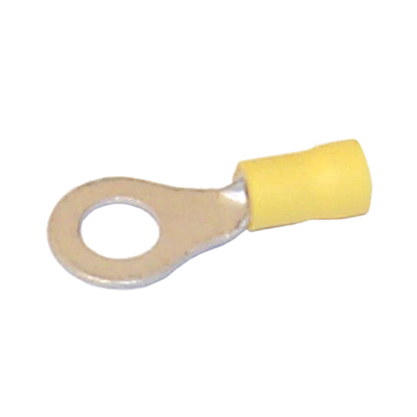 SIERRA 12-10 AWG Ring Terminals, #10, Yellow, 10-Pack